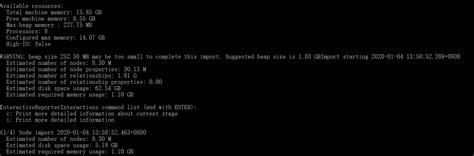 About Neo4j Admin Bat ImportWARNING Heap Size Is Too Small Import