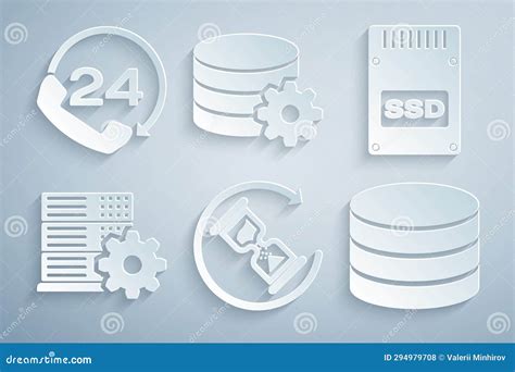 Set Setting Database Server Cloud Tombstone With Rip Written Retro Flip Clock Floppy Disk