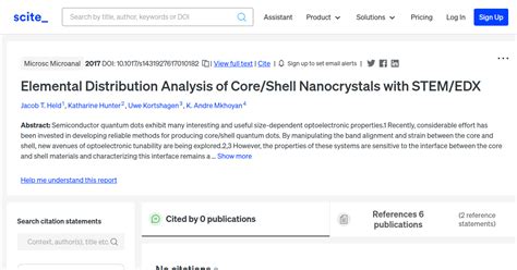 Elemental Distribution Analysis Of Coreshell Nanocrystals With Stemedx