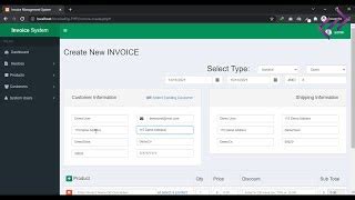 Invoice Management System Using Php Mysql Source Code Invoice Generator