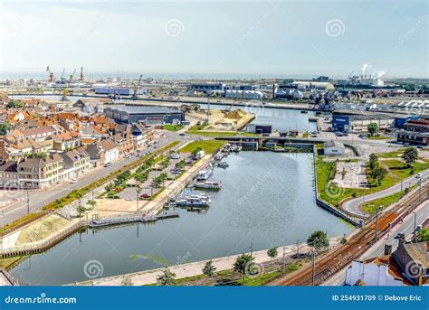 City Of Calais In Hauts De France Seen From The Sky Stock Image Image