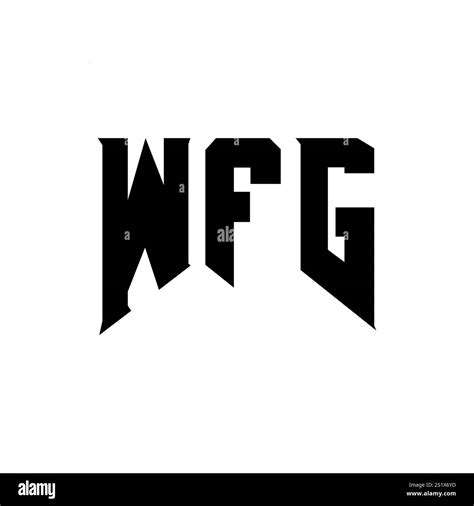 Wfg Letter Logo Design For Technology Company Wfg Logo Design Black