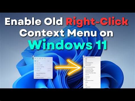 Windows 11 How To Enable The Old Windows 10 Style Context Menu Right