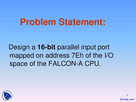Parallel Input Port Computer Architecture Lecture Slides Docsity