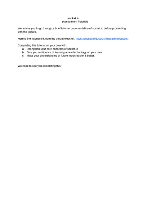 Socket Io Assignment Pdf