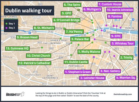 Dublin Map Attractions And Activities 60 Photos