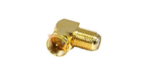 F Connector Male To Female Angled Adapter