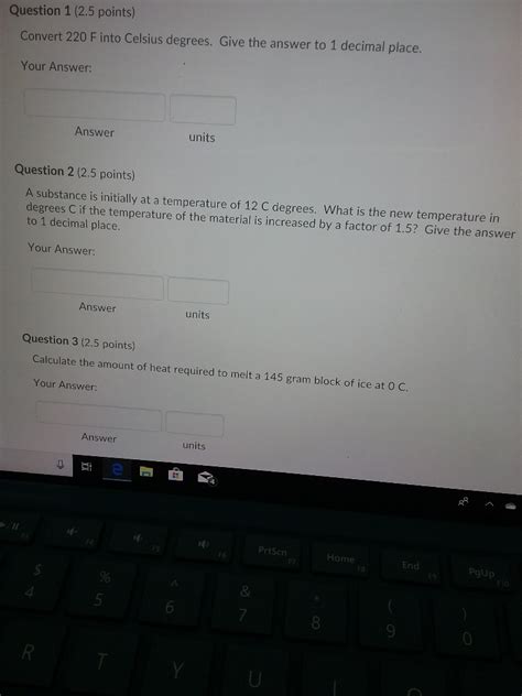 Solved Units Answer Question Points Calculate The Chegg