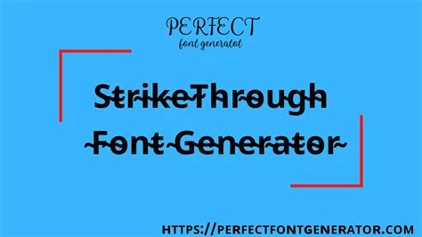 StrikeThrough Font Generate Stylish StrikeThrough Text Online