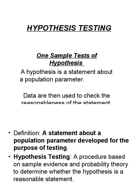 hypothesis testing pdf type i and type ii errors statistical