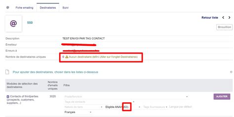 no contacts selection by tag in the emailing module · issue 23238