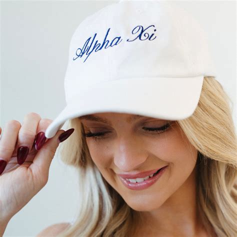 Cursive Dad Hat Sorority Apparel Greek Hats Ali And Ariel