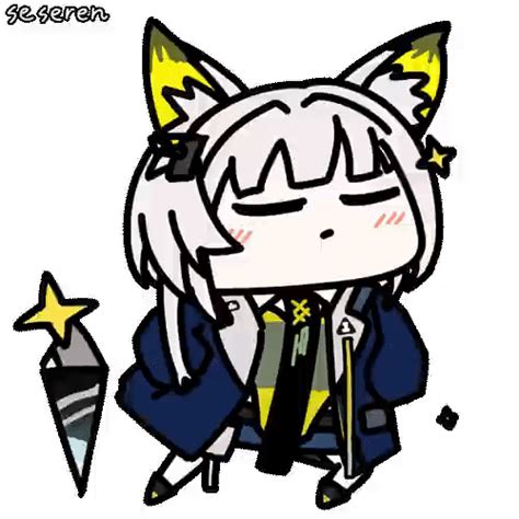 Safebooru 1girl Animal Ears Animated  Arknights Closed Eyes