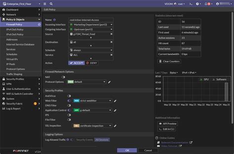 Configure Firewall Policy To Control Access For Devices In The Ip