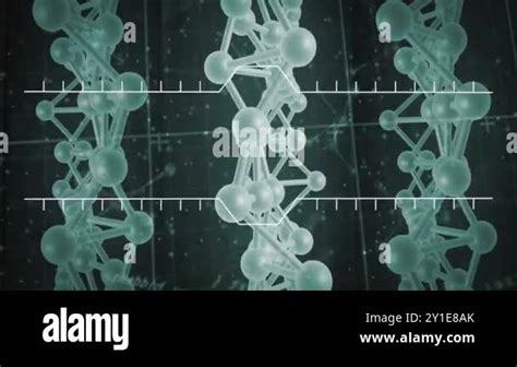 Dna Strands And Molecular Structures Animation Over Scientific Data And Graphs Science Biology