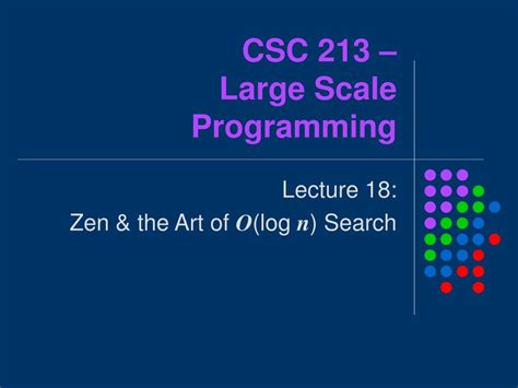 Ppt Csc 213 Large Scale Programming Powerpoint Presentation Free