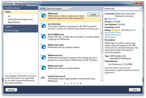 Setting Up Nhibernate With Sqlite Using Visual Studio And Nuget Lucas Blog