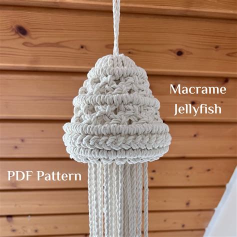DIY Macrame Jellyfishmacrame PDF Patternstep By Step Macrame Etsy