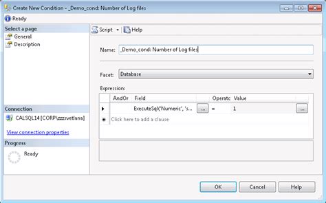 policy based management to find number of sql data and log files