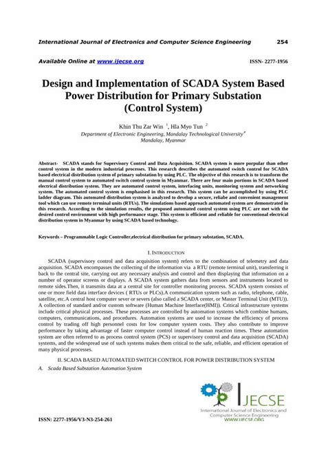 Pdf Design And Implementation Of Scada System Based Power · A Collection Of Standard And