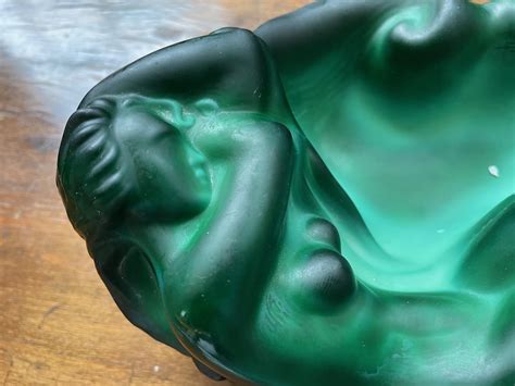 Art Déco Bowl Carl Schlevogt Czech Republic 1930s Female Sculpture