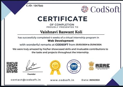 vaishnavi koli on linkedin codesoft