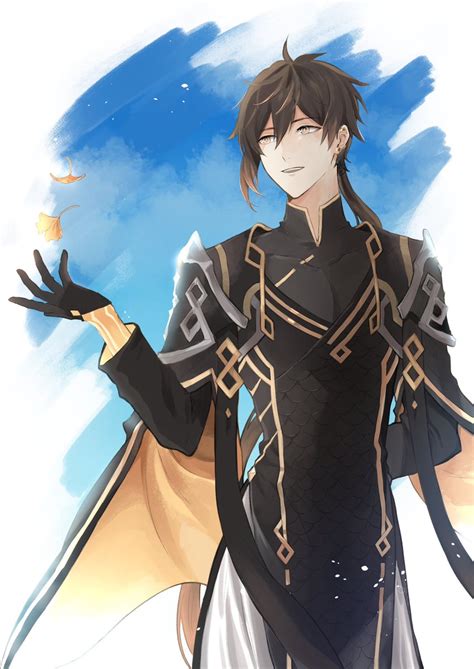 鍾離しょうり原神 「鍾離先生お誕生日おめでとうございますだいすきです 鍾離生誕祭2023」するめのイラスト