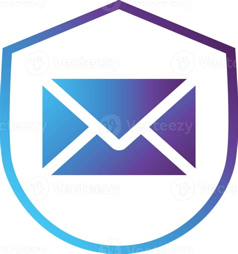 Mail Message Shield Modern Gradient Icon 15437539 Png