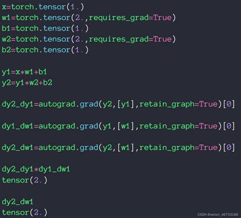 Pytorch学习笔记（十七）——链式法则pytorch 链式规则 Csdn博客