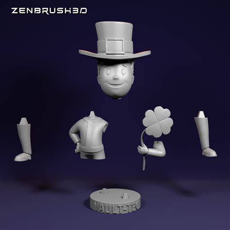 3d File Bobblehead Lucky Fallout 3d Printing Model Stl 👾・template To