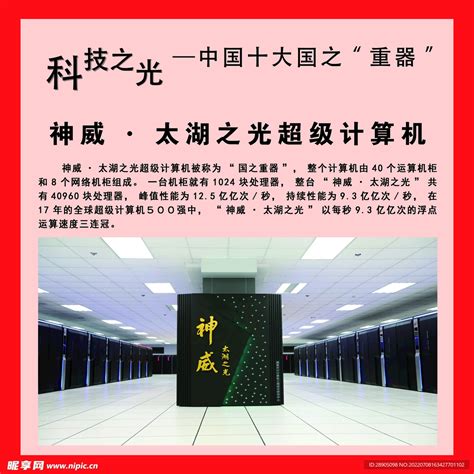 神威·太湖之光超级计算机设计图展板模板广告设计设计图库昵图网