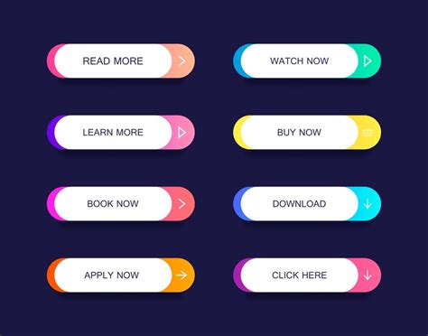 Premium Vector Set Of Modern Material Style Buttons For Website Mobile App And Infographic
