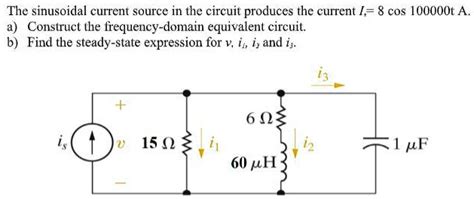 The Sinusoidal Current Source In The Circuit Produces The Current Is