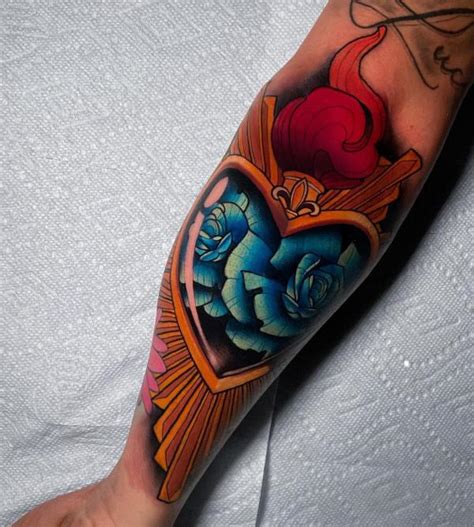 60 Sacred Heart Tattoos A Symbolism Of Love And Devotion Art And Design