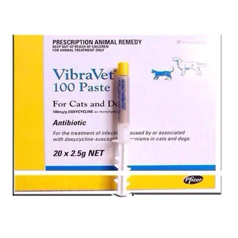 Zoetis Vibravet Doxycycline 100mg G 1 Syringe 2 5g Shopivet