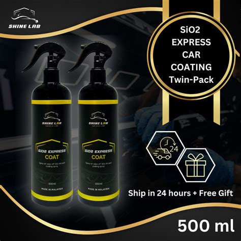 Twin Pack Value Sio2 Express Coat Car Coating Shinelab Sio2 Infused