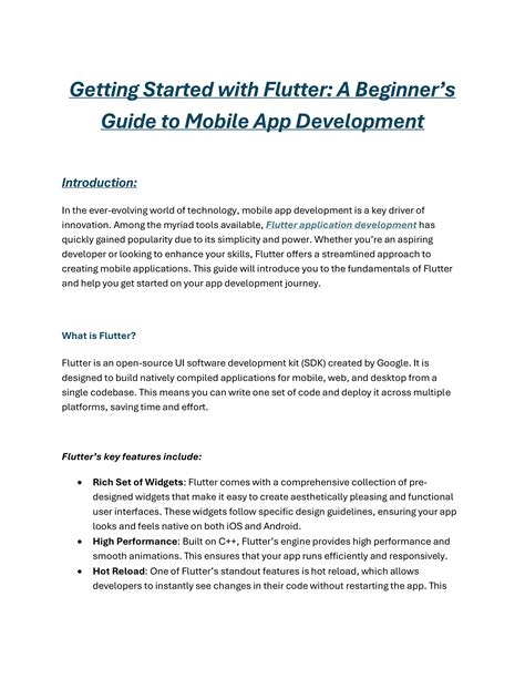 getting started with flutter a beginner s guide to mobile app