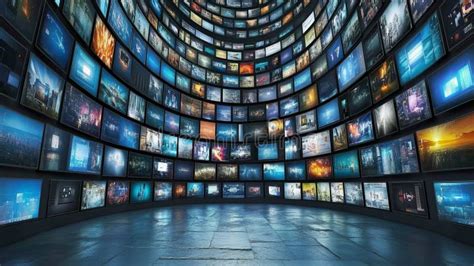 Immersive Digital World 360 Degree Video Wall With Screens Displaying