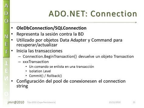 Adonet Tgp Tecnología De La Programación Ppt Descargar