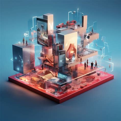 Cyber Security Architecture Illuminated Electronics Free Photo