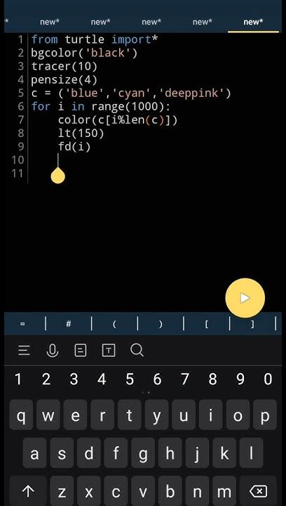 Python Turtle Graphic Design😜😜🥰🥰 Python Coding Status 😍😜 Shorts Programming Turtle Python