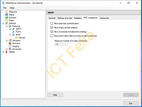 How To Configure Smtp Relay On Hmailserver Iis Mmc Error Ict Fella