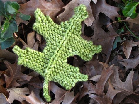 Pin Oak Leaf Knitting Pattern Natural Suburbia Leaf Knitting Pattern Crochet Leaf Patterns