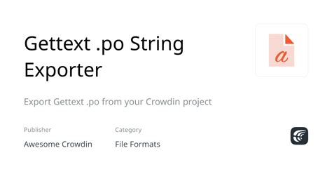 generate gettext po files from your crowdin project strings