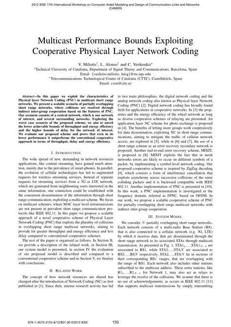 Pdf Multicast Performance Bounds Exploiting Cooperative Physical