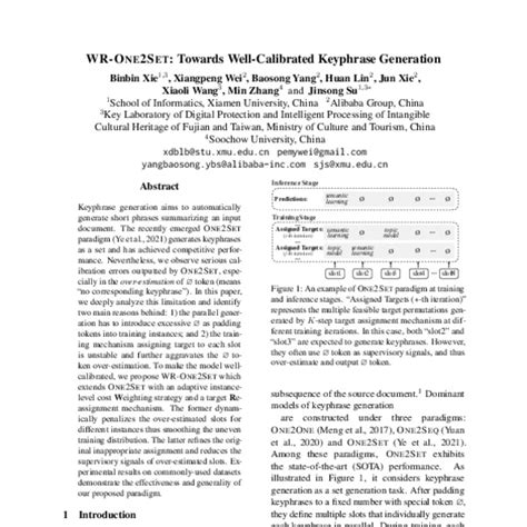 Wr One2set Towards Well Calibrated Keyphrase Generation Acl Anthology