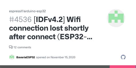 Idfv42 Wifi Connection Lost Shortly After Connect Esp32 S2 And Esp32 · Issue 4536