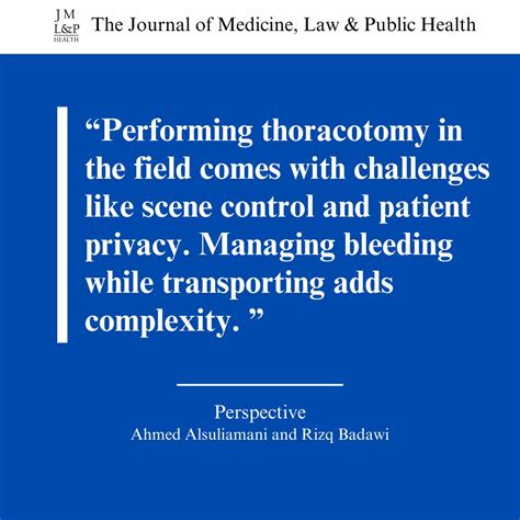 How Thoracotomy Care Is Handled By Paramedics Jmlph Social Posted On The Topic Linkedin