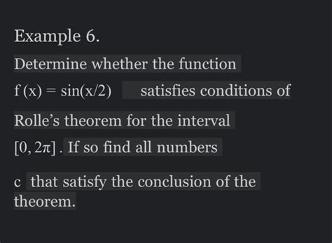 Solved Example Determine Whether The Function F X Chegg