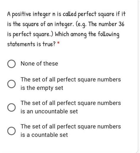 Solved A Positive Integer N Is Called Perfect Square If It